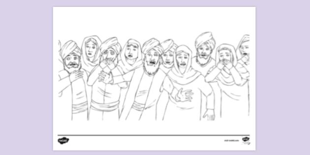 FREE! - Scared Shocked Crowd Colouring | Colouring Sheet