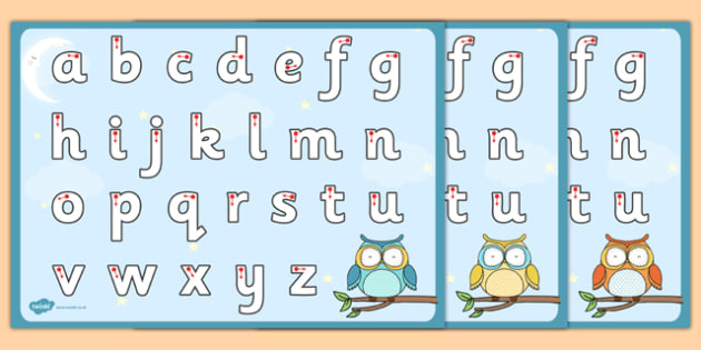 Owls Letter Formation Practice Activity