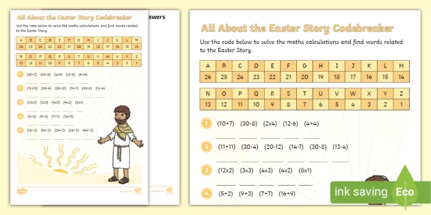 All About the Easter Story Codebreaker (Teacher-Made)