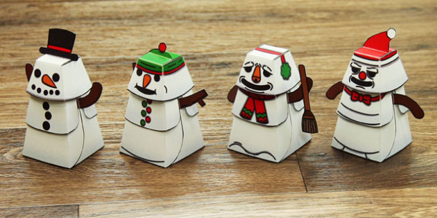 3D Model Snowman Activity | Christmas Crafts (teacher made)