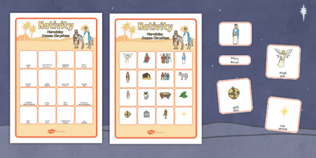 Nativity Vocabulary Matching Mat Polish Translation