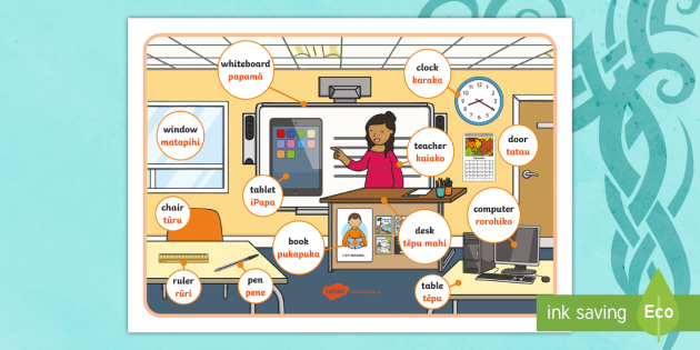 Classroom Word Mat English/Te Reo Māori