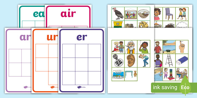 ear, air, ure and er Sorting Cards Activity (teacher made)