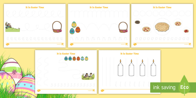 It Is Easter Time Pencil Control Sheets