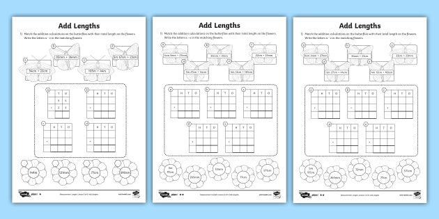 👉 PlanIt Maths Year 3 Add Lengths Differentiated Activities