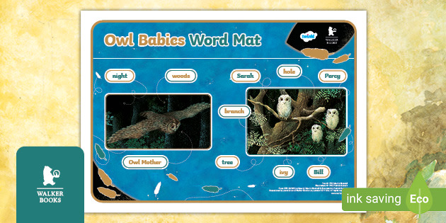 Owl Babies Word Mat | Walker Books Resources | Twinkl