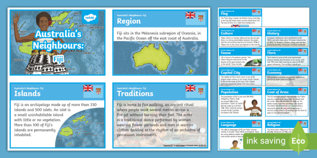 Australia’s Neighbours Fiji Fact Cards | Year 3 HASS