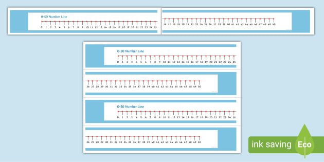 Numbers 0 to 50 Number Line (teacher made)