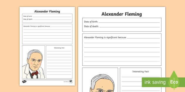 Alexander Fleming Significant Individual Writing Frame