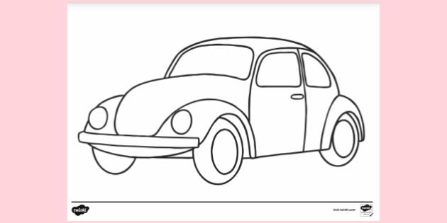 FREE! - Car Colouring Sheet Easy | Colouring Sheets