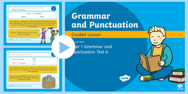 Year 1 Grammar and Punctuation Test 6 Guided PowerPoint
