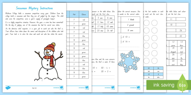 The Mystery of the New Zealand Snowman's Nose Problem Solving Game