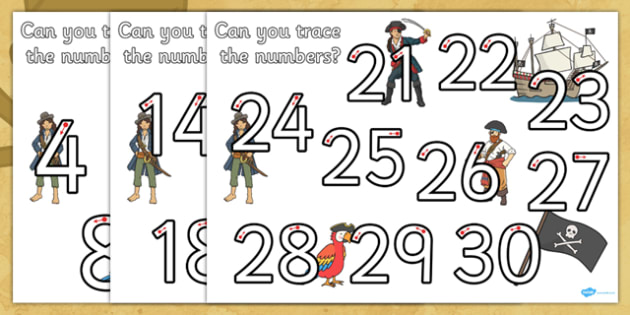 Pirate Themed Number Formation Pack