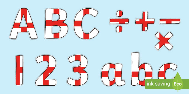 England A4 Display Lettering