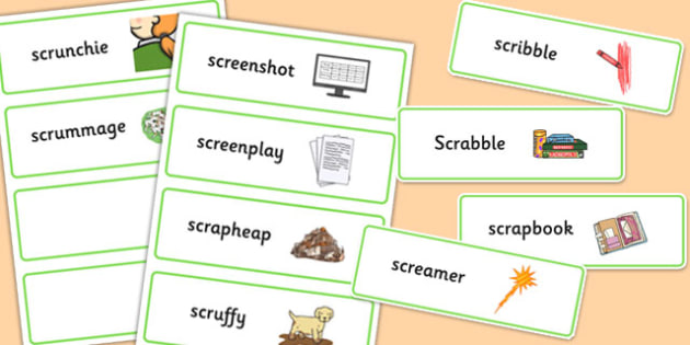 Two Syllable SCR Word Cards (Teacher-Made)