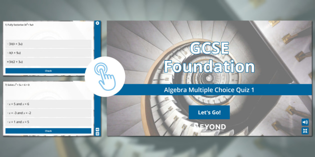 Foundation Multiple Choice Questions: Algebra Set 1