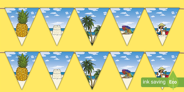 Tropical Pineapple Bunting (teacher made)