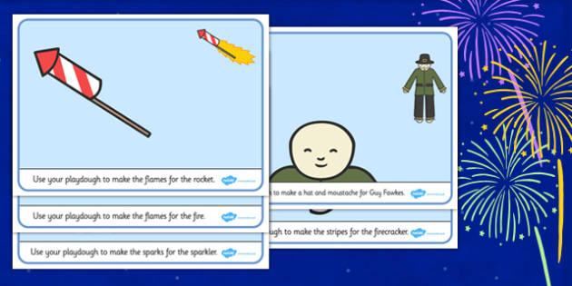 Bonfire / Fireworks Night Playdough Mats (teacher made)