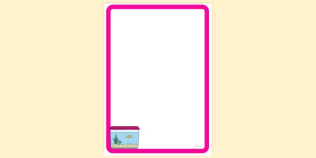 FREE! - Fish tank Page Border | Page Borders | Twinkl
