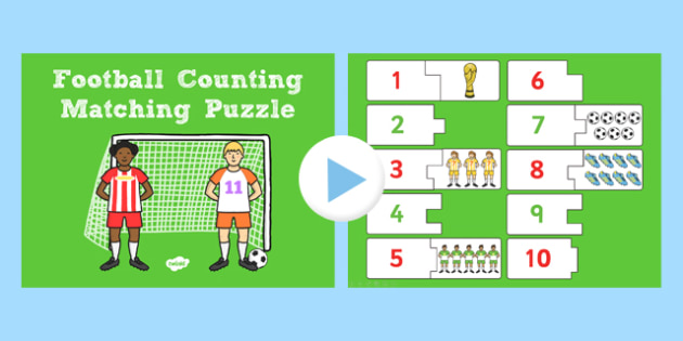 Football Themed Counting Puzzle Activity - game