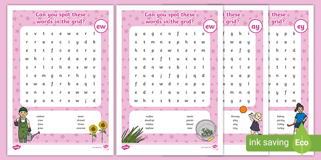 Phase 5 Phonics Word Searches (teacher made)