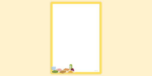 FREE! - Simple Buffet Page Border | Page Borders | Twinkl