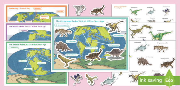 Mesozoic and Modern Maps (Teacher-Made)