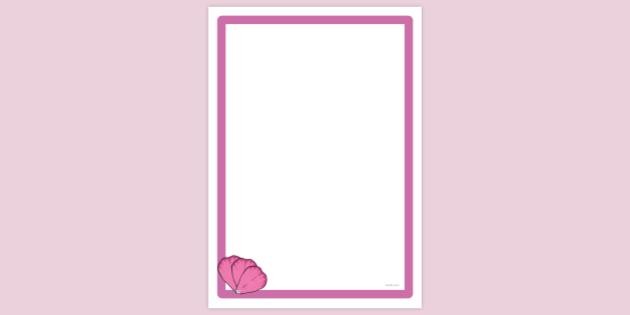 FREE! - Simple Blank Rose Petals Page Border | Page Borders | Twinkl
