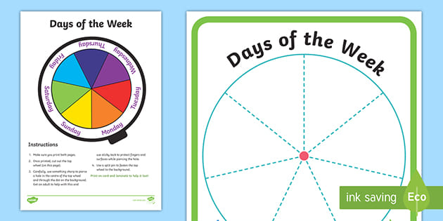 Rainbow Days Of The Week Wheel Primary School Twinkl Rainbow Days Of The Week Wheel Primary School Twinkl