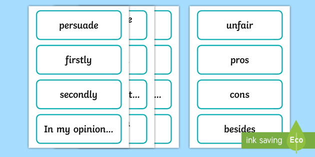 Persuasive Writing For Kids - Can You Convince Me Cards