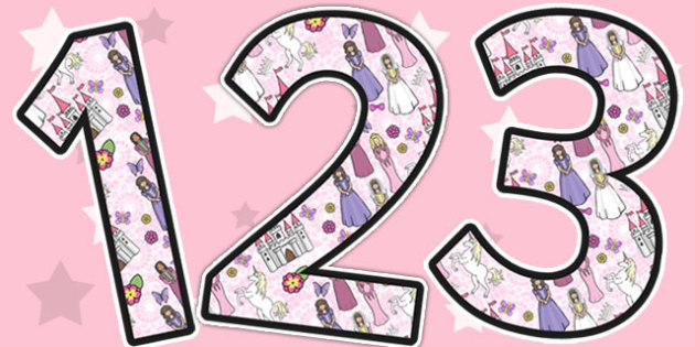Princess Themed Display Numbers (teacher made)