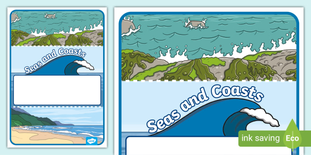 👉 Seas and Coasts Topic Book Cover (teacher made)