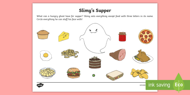 Greedy Ghost's Supper Worksheet / Worksheet (teacher made)