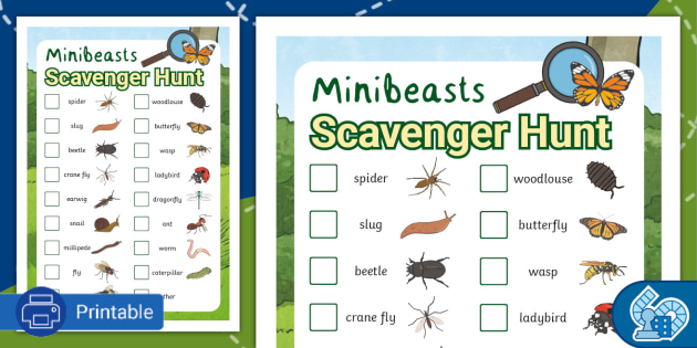 Minibeasts Bug Scavenger Hunt Game - Minibeast Games