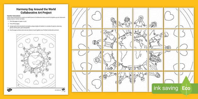 Harmony Day All Around the World Collaborative Art Project