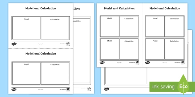 Model and Calculation Worksheet / Worksheet