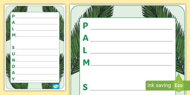 FREE! - Acrostic Palm Sunday Poem | Twinkl Events