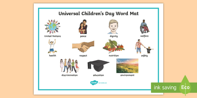 KS2 Universal Children's Day Word Mat (teacher made)