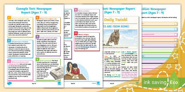 Example Text: Newspaper Report (Ages 7 - 9)