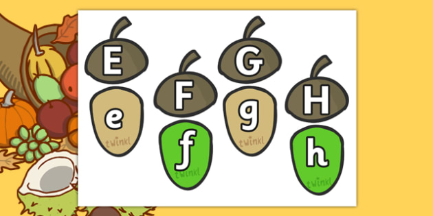 FREE! - Autumn Acorn Letter Bonds - autumn, acorn, autumn themed, letter