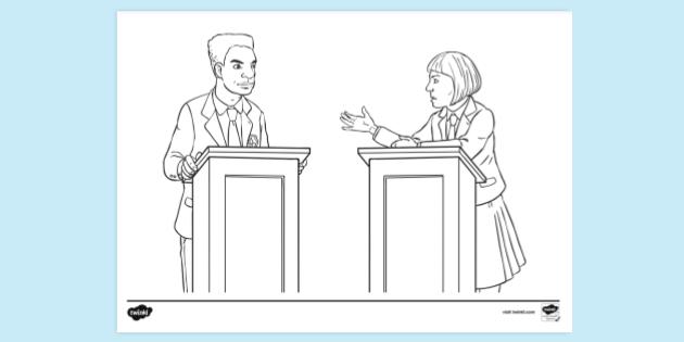 FREE! - Debate Colouring Sheets | Colouring Pages