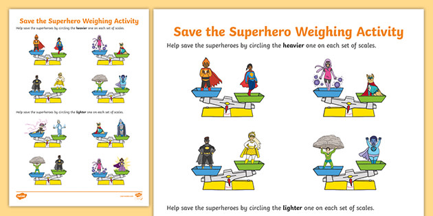 👉 Save the Superhero Weighing Activity (Teacher-Made)