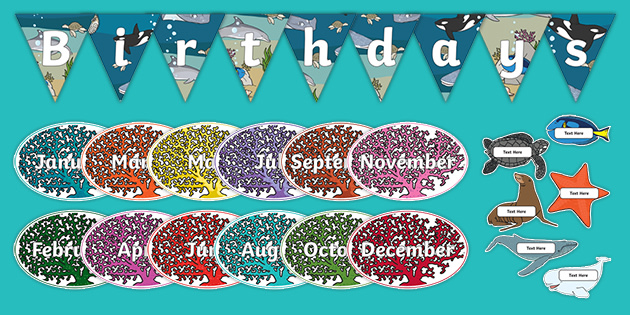 Ocean Birthday Display (teacher made)