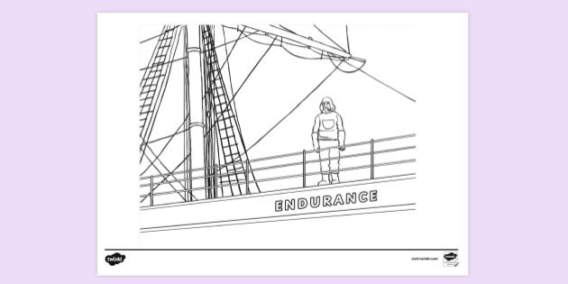 FREE! - Tom Crean on Endurance Colouring Sheet | Colouring Sheets