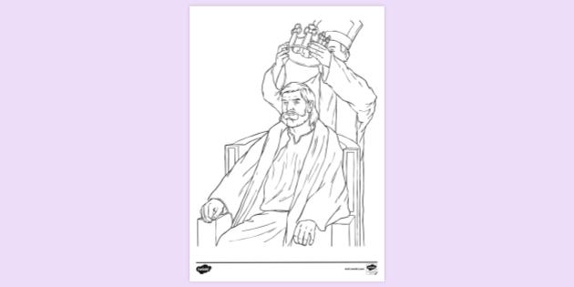 FREE! - Macbeth Being Crowned Colouring Sheet | Colouring Sheets
