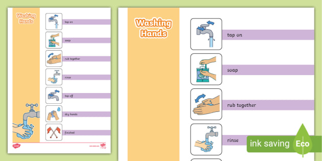 Twinkl Symbols: Washing Hands Within Task Schedule