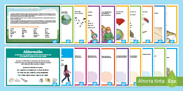Pack de exposición: Términos de poesía (teacher made)