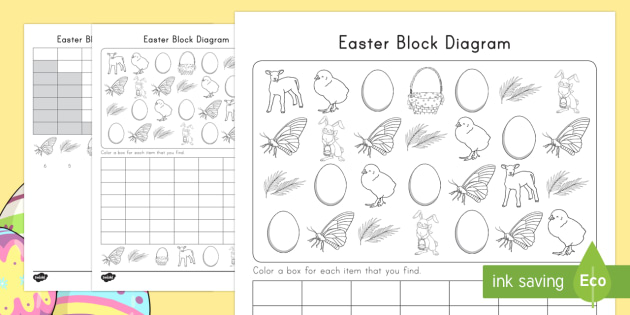 Easter Graph Worksheet / Activity Sheet - Easter, Easter math