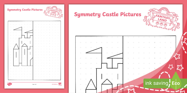 Symmetry Castle Pictures Activity (teacher made)