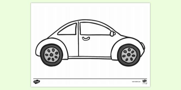 FREE! - Car Side View Colouring Sheet | Colouring Sheets